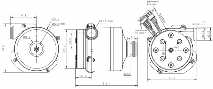 ETL 5kw Fuel Cell Blower Fan Mini Centrifugal Turbo Blower 14Kpa